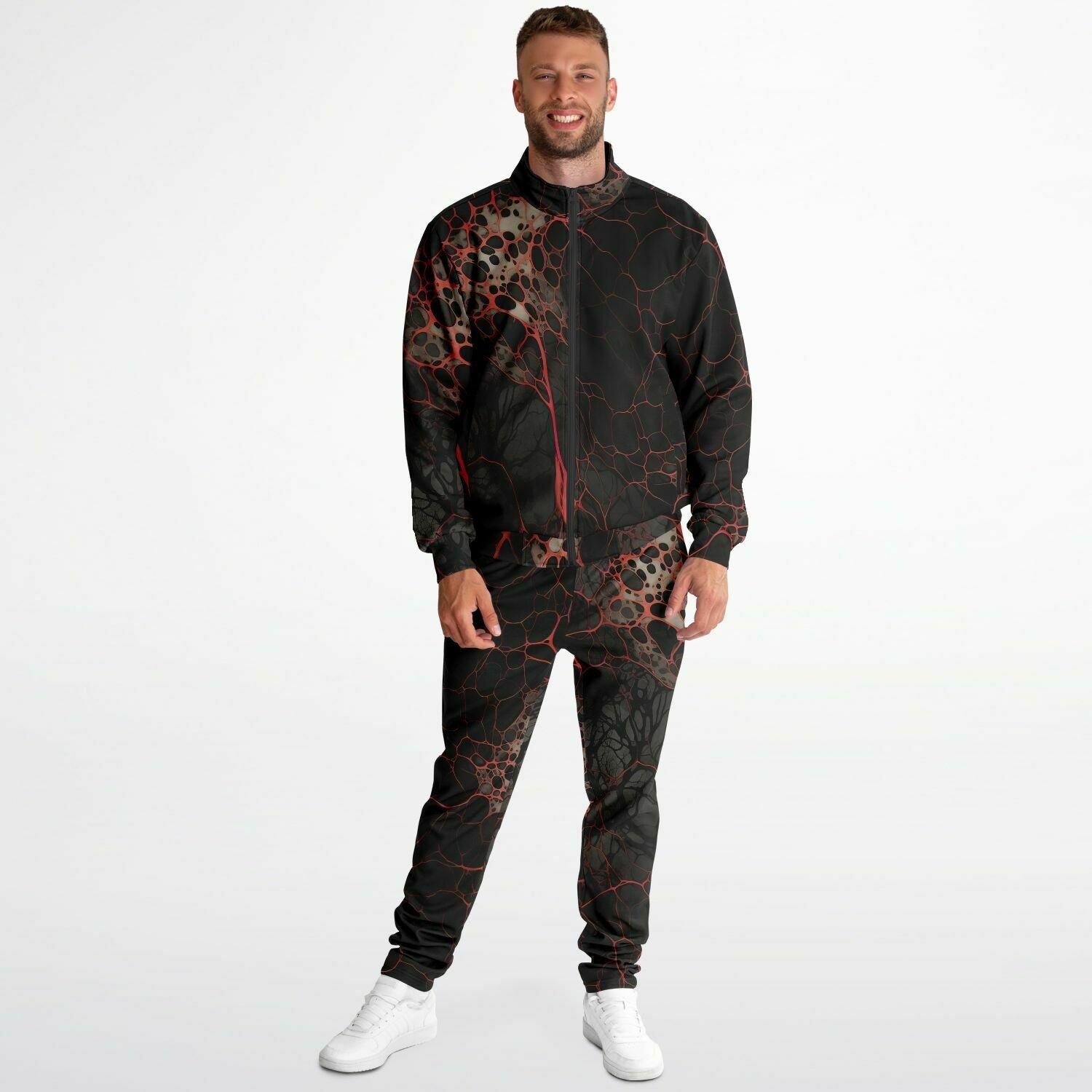 Suminagashi Art Style Creepy Red Splatter Tracksuit – TimeElements.shop